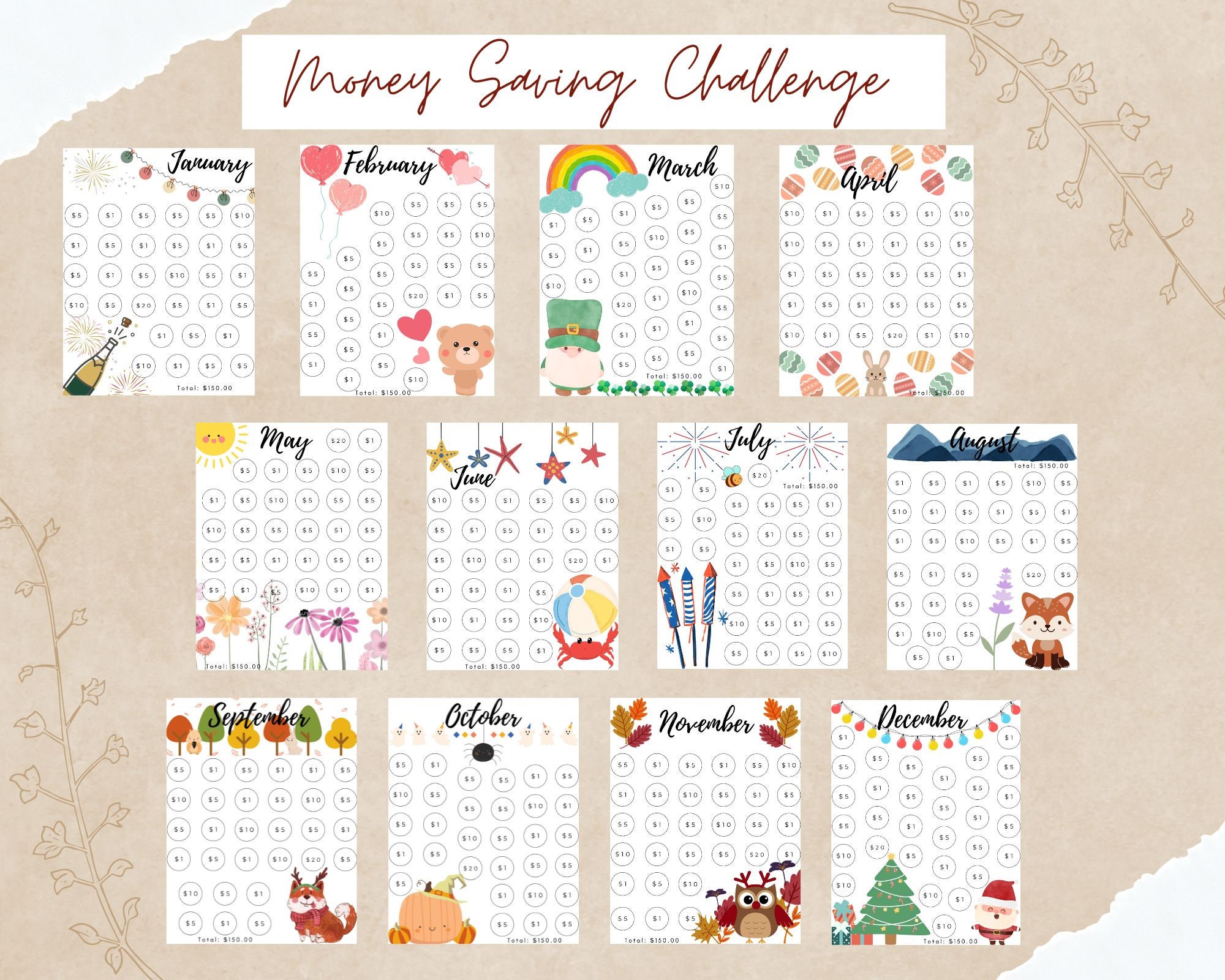 2023-money-saving-challenge-monthly-savings-savings-challenge-bundle