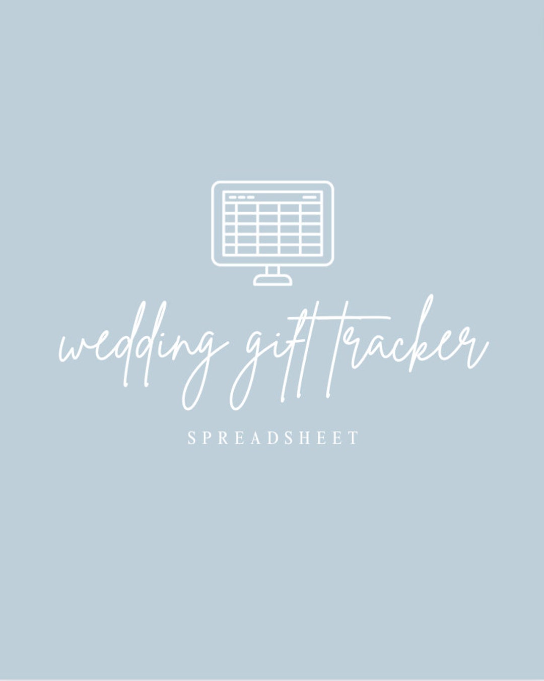WEDDING GIFT TRACKER - Etsy