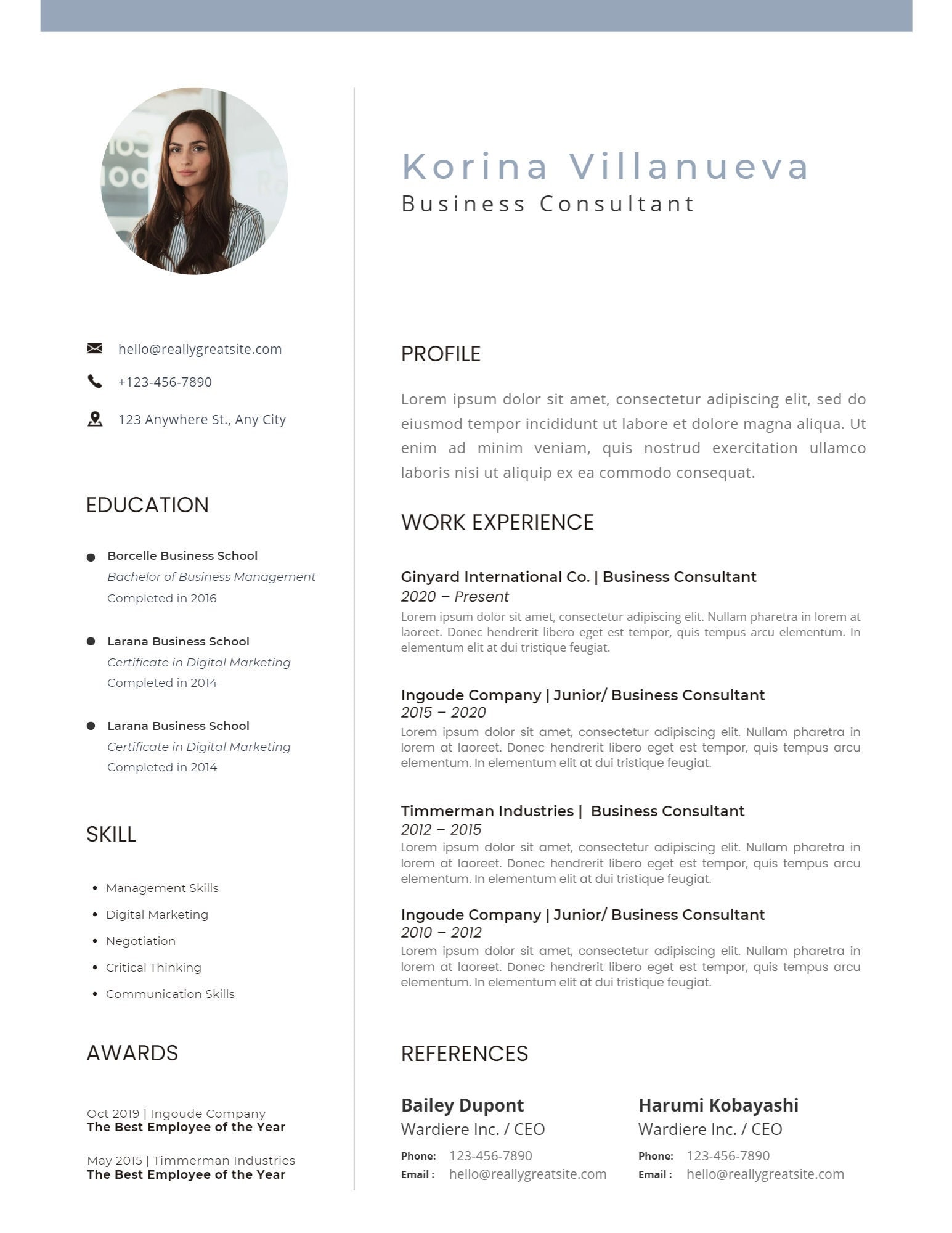 Editable Resume Template - Etsy