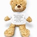 Memory Bear, Sympathy Teddy Bear, Memory Teddy Bear, Loss of Loved One ...