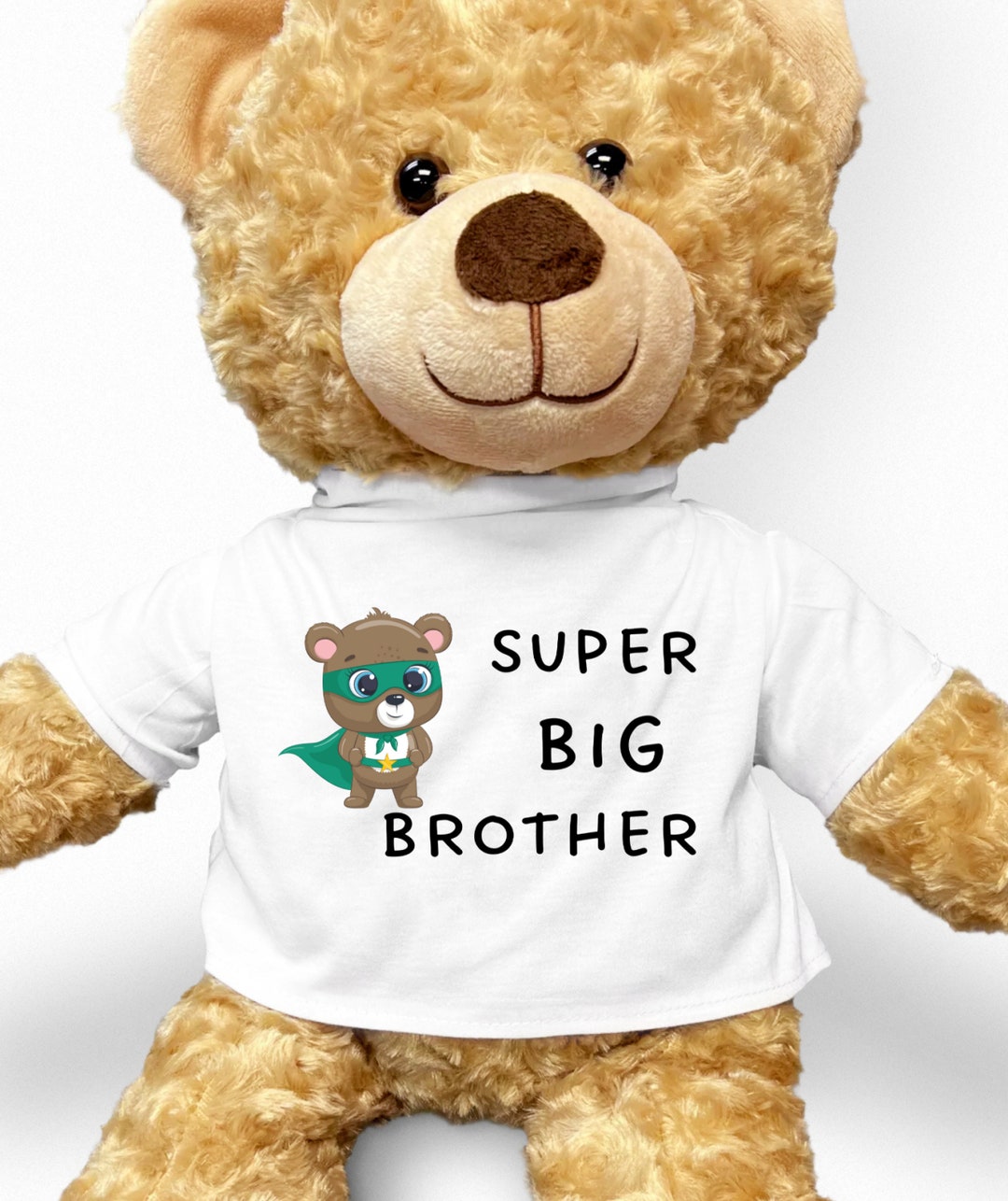 Personalized Teddy Bear: Super Big Brother/sister, Embroidered Paws - Etsy