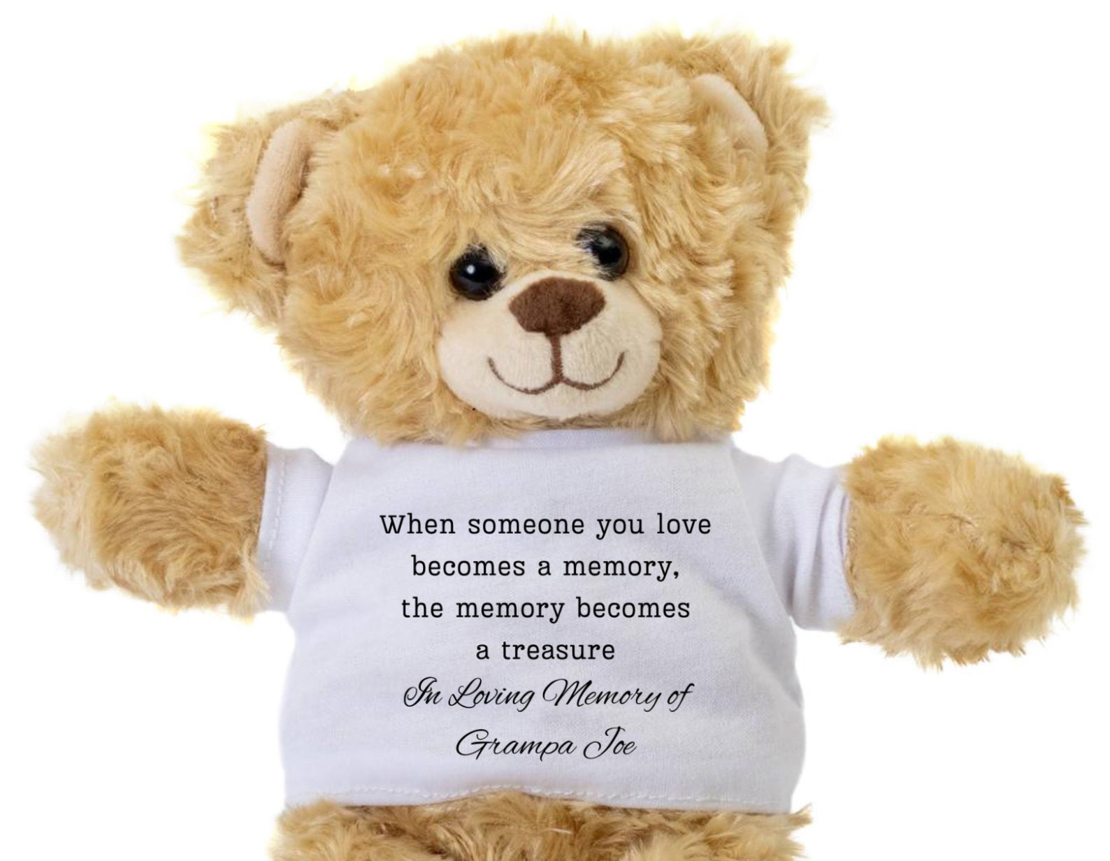 Memory Bear, Sympathy Teddy Bear, Memory Teddy Bear, Loss of Loved One ...