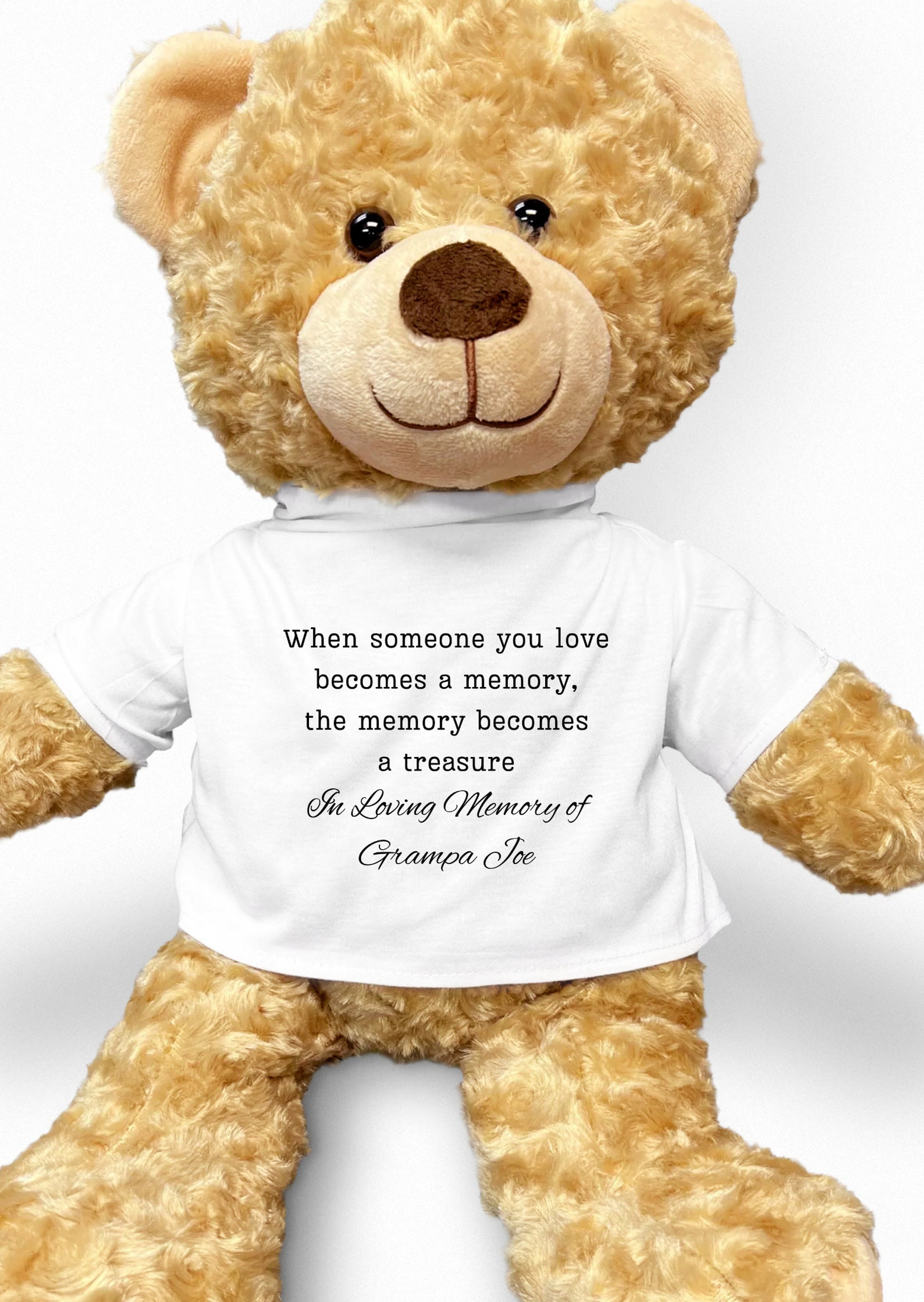 Memory Bear, Sympathy Teddy Bear, Memory Teddy Bear, Loss of Loved One ...