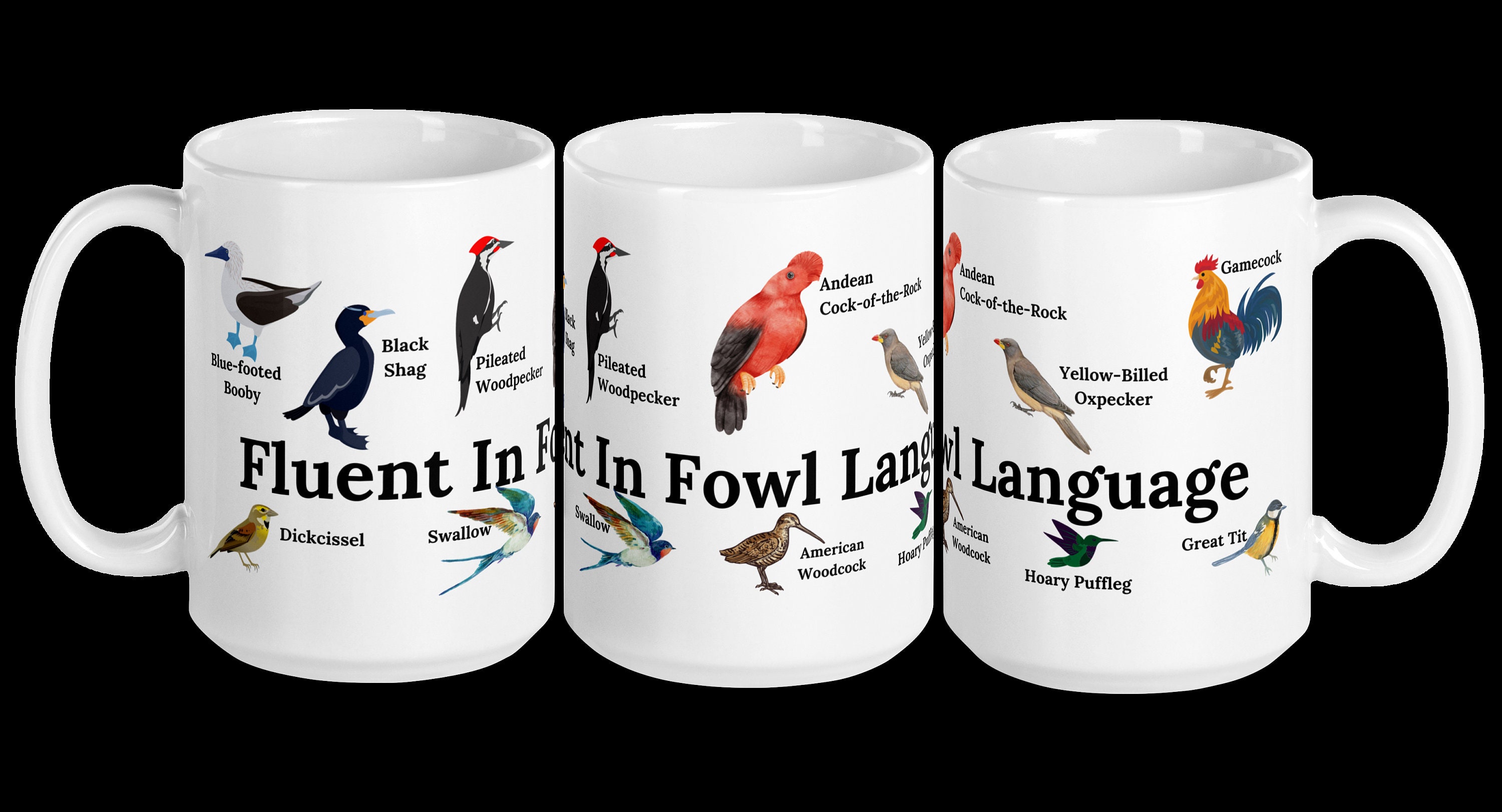 Fluent in Fowl Language Coffee Mug Funny Bird Lover Coffee Mug, Avian ...