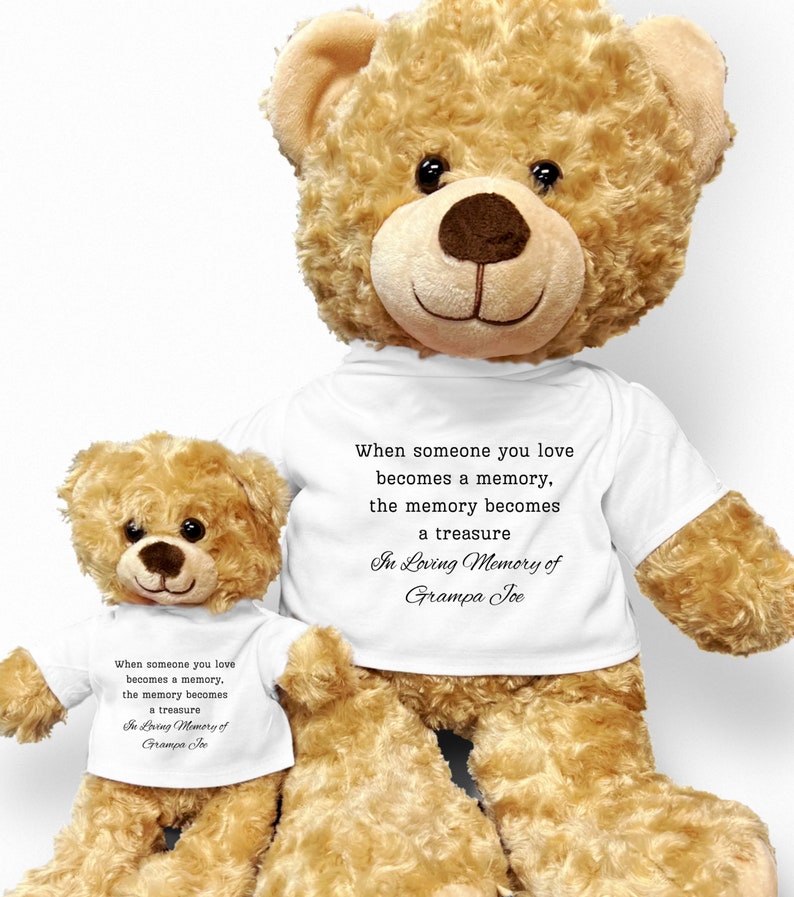 Memory Bear, Sympathy Teddy Bear, Memory Teddy Bear, Loss of Loved One ...