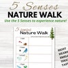 5 SENSES NATURE WALK | Scavenger Hunt Printable | Outside Sensory ...
