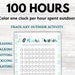OUTDOOR TRACKER PRINTABLES 100 Hours and 500 Hours 100 Miles and 500 ...
