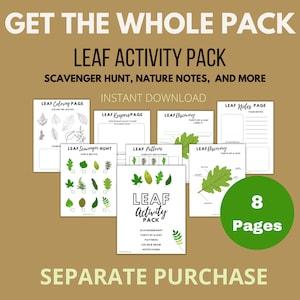 LEAF SCAVENGER HUNT | Scavenger Hunt Printable | Outside Nature ...