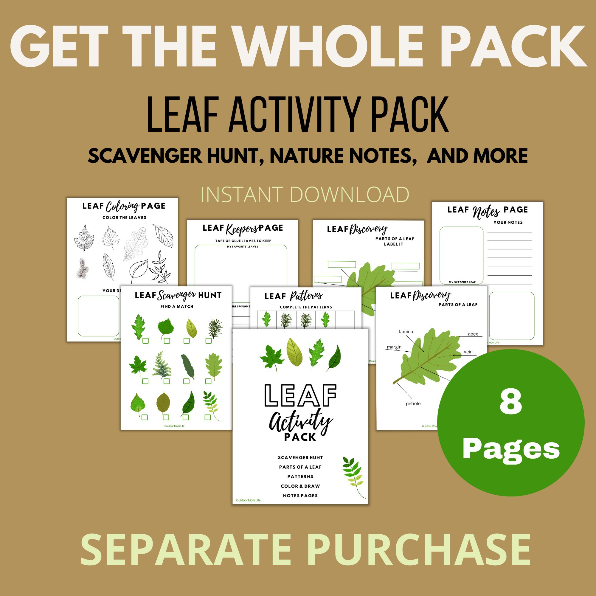 LEAF SCAVENGER HUNT | Scavenger Hunt Printable | Outside Nature ...