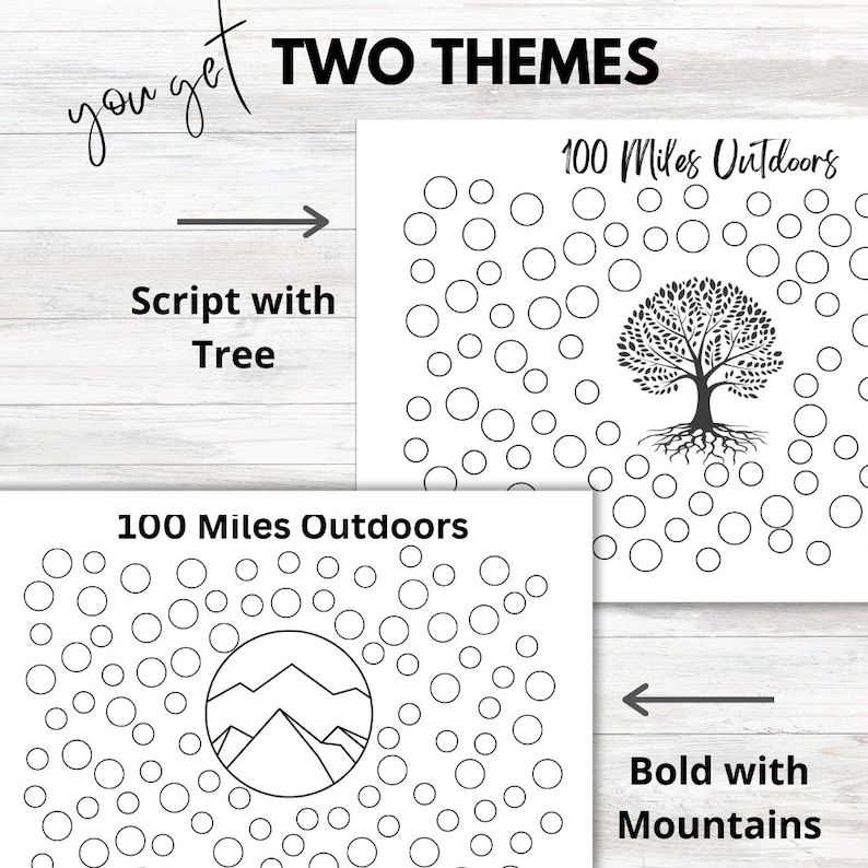 OUTDOOR TRACKER PRINTABLES | 100 Hours and 500 Hours | 100 Miles and ...