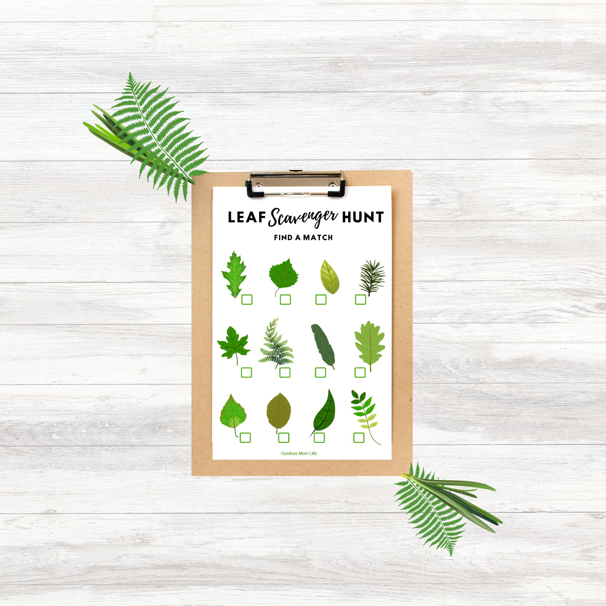 LEAF SCAVENGER HUNT | Scavenger Hunt Printable | Outside Nature ...