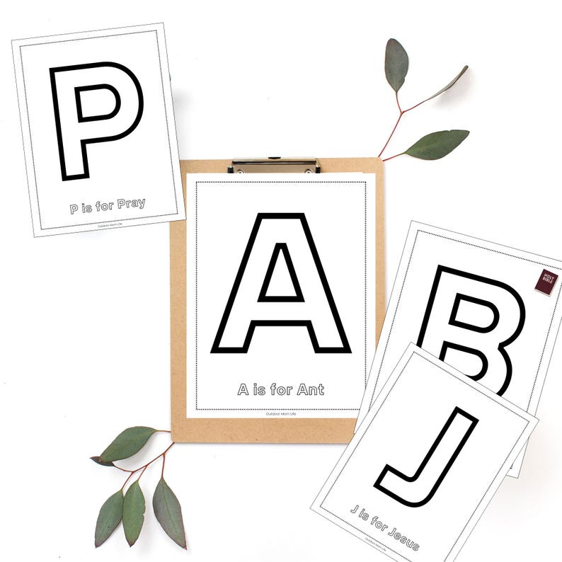 CHRISTIAN ALPHABET PRESCHOOL Pack | A-Z Printable Pages | Christian ...