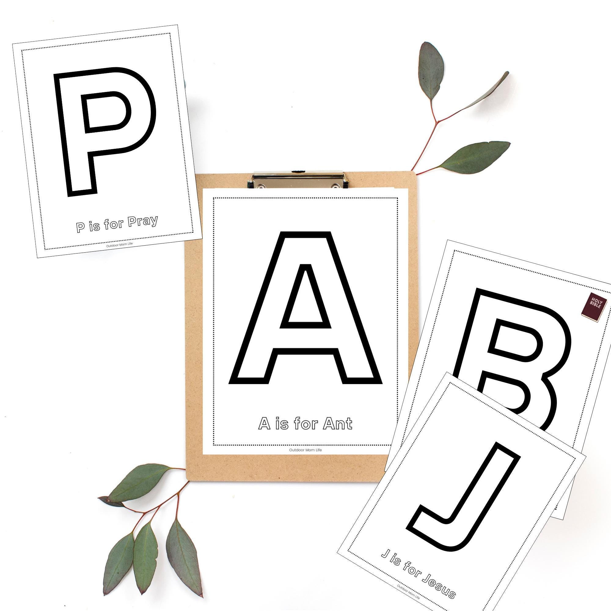 CHRISTIAN ALPHABET PRESCHOOL Pack | A-Z Printable Pages | Christian ...