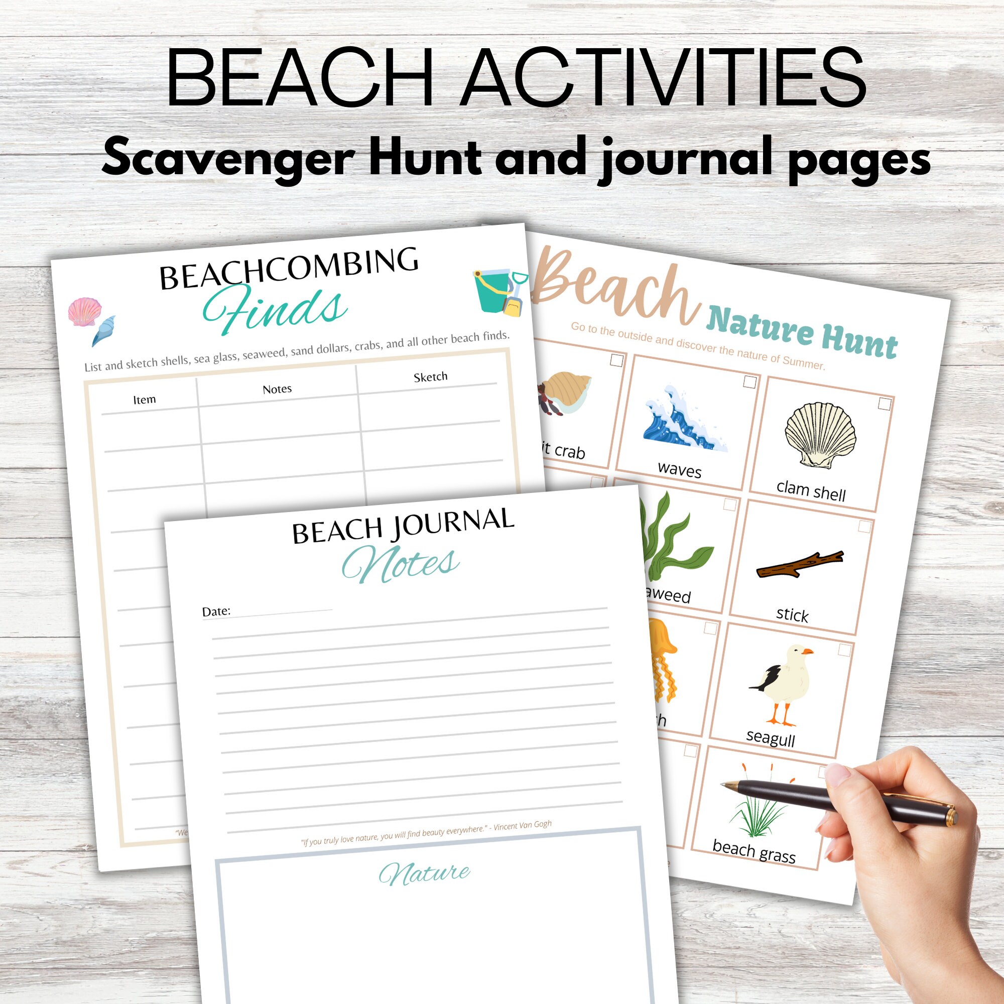 BEACH VACATION PLANNER Pack | Beach Day Planning | Summer Beach Log ...