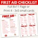 FIRST AID CHECKLIST First Aid Kit Outdoor First-aid Supply - Etsy