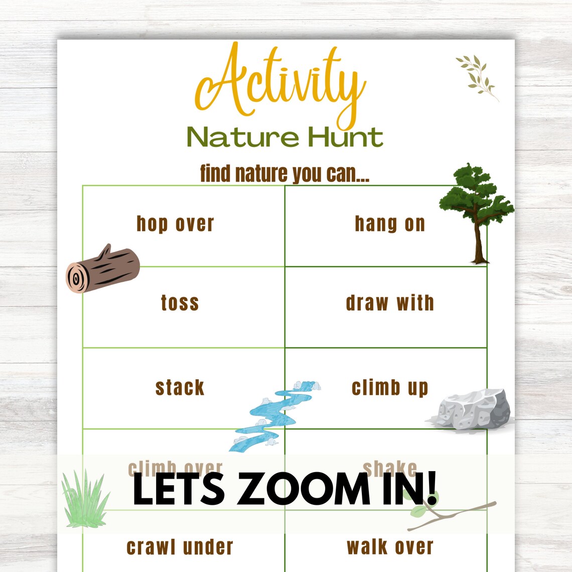 SENSORY NATURE WALKS | Sensory + Activity Printable | Sensory Nature ...