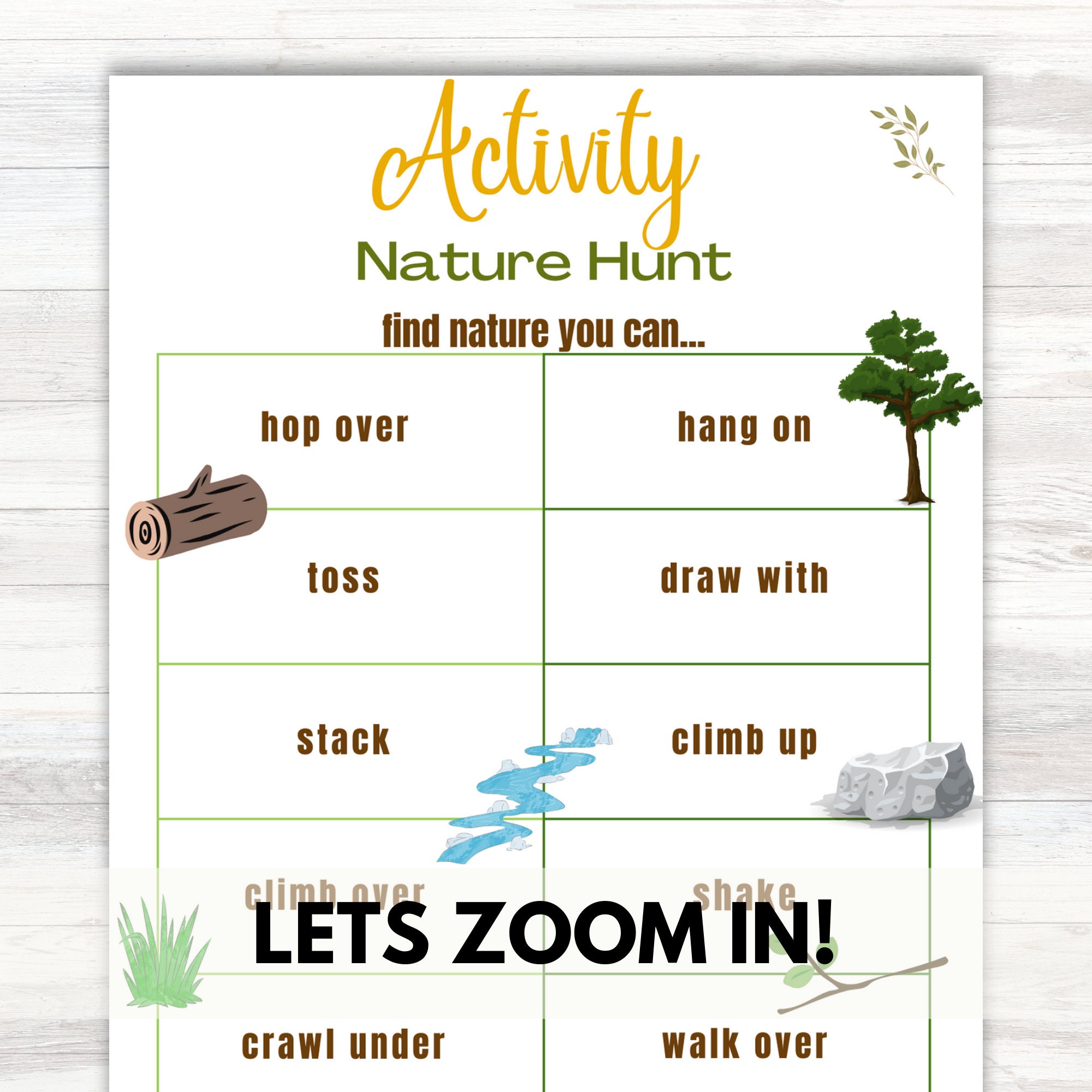 SENSORY NATURE WALKS | Sensory + Activity Printable | Sensory Nature ...