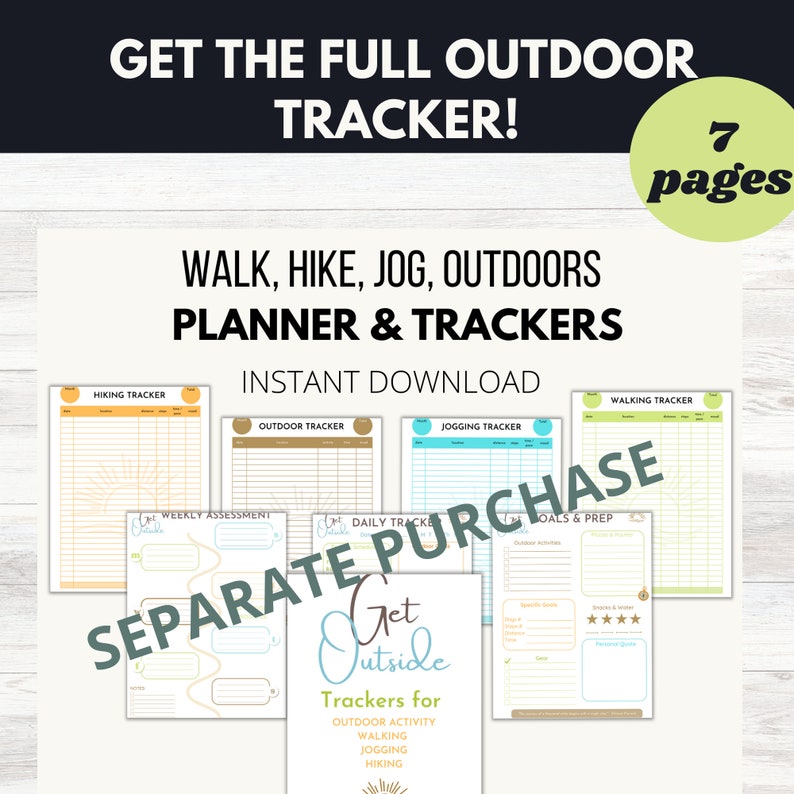 OUTDOOR TRACKER PRINTABLE | Monthly Log for Outside Activity | Track ...