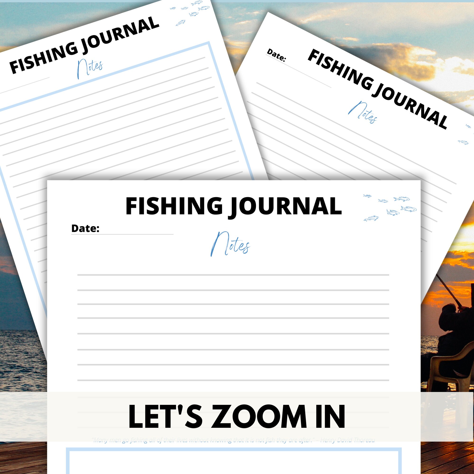 FISHING LOG & JOURNAL Printable Fishing Log Monthly - Etsy