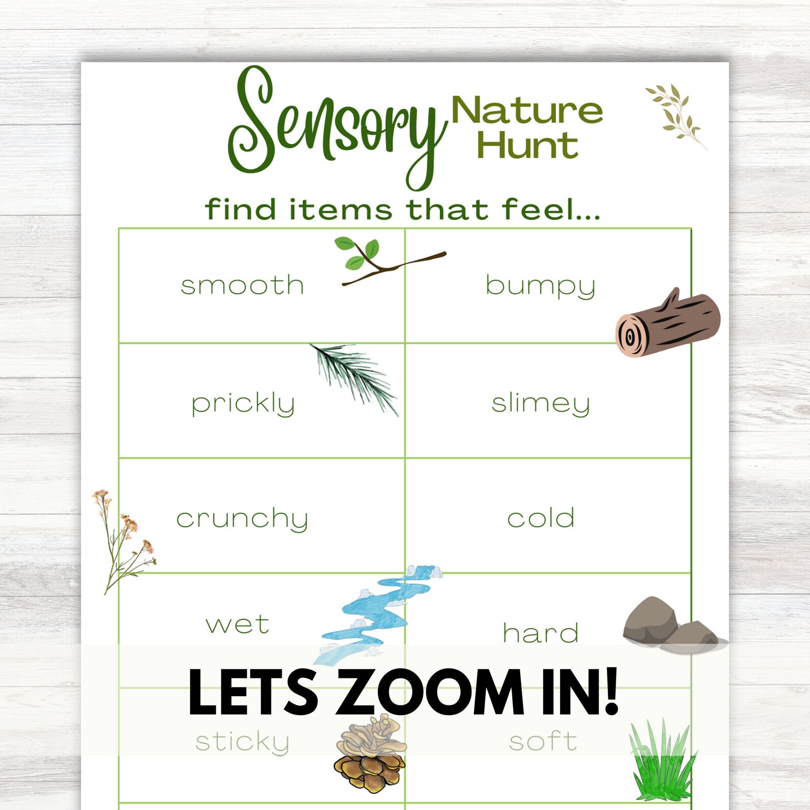 SENSORY NATURE WALKS | Sensory + Activity Printable | Sensory Nature ...