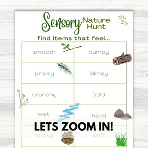 SENSORY NATURE WALKS | Sensory + Activity Printable | Sensory Nature ...
