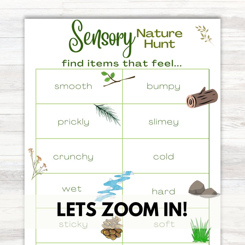 SENSORY NATURE WALKS | Sensory + Activity Printable | Sensory Nature ...