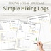 HIKING LOG & JOURNAL | Hiking Trail Log | Monthly Hiking Log | Hiking ...