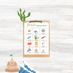 BEACH SCAVENGER HUNT Beach Printable Ocean Nature Hunt Printable Kids ...