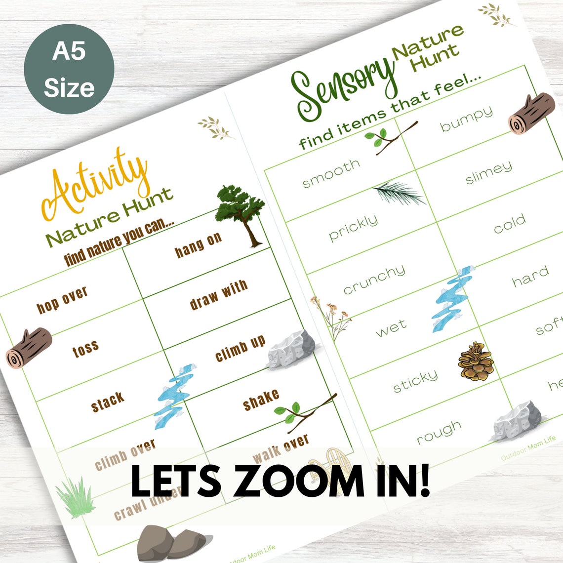 SENSORY NATURE WALKS | Sensory + Activity Printable | Sensory Nature ...