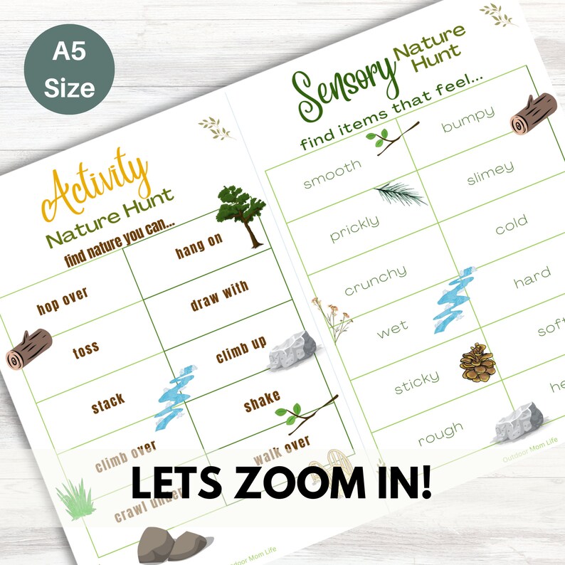 SENSORY NATURE WALKS | Sensory + Activity Printable | Sensory Nature ...