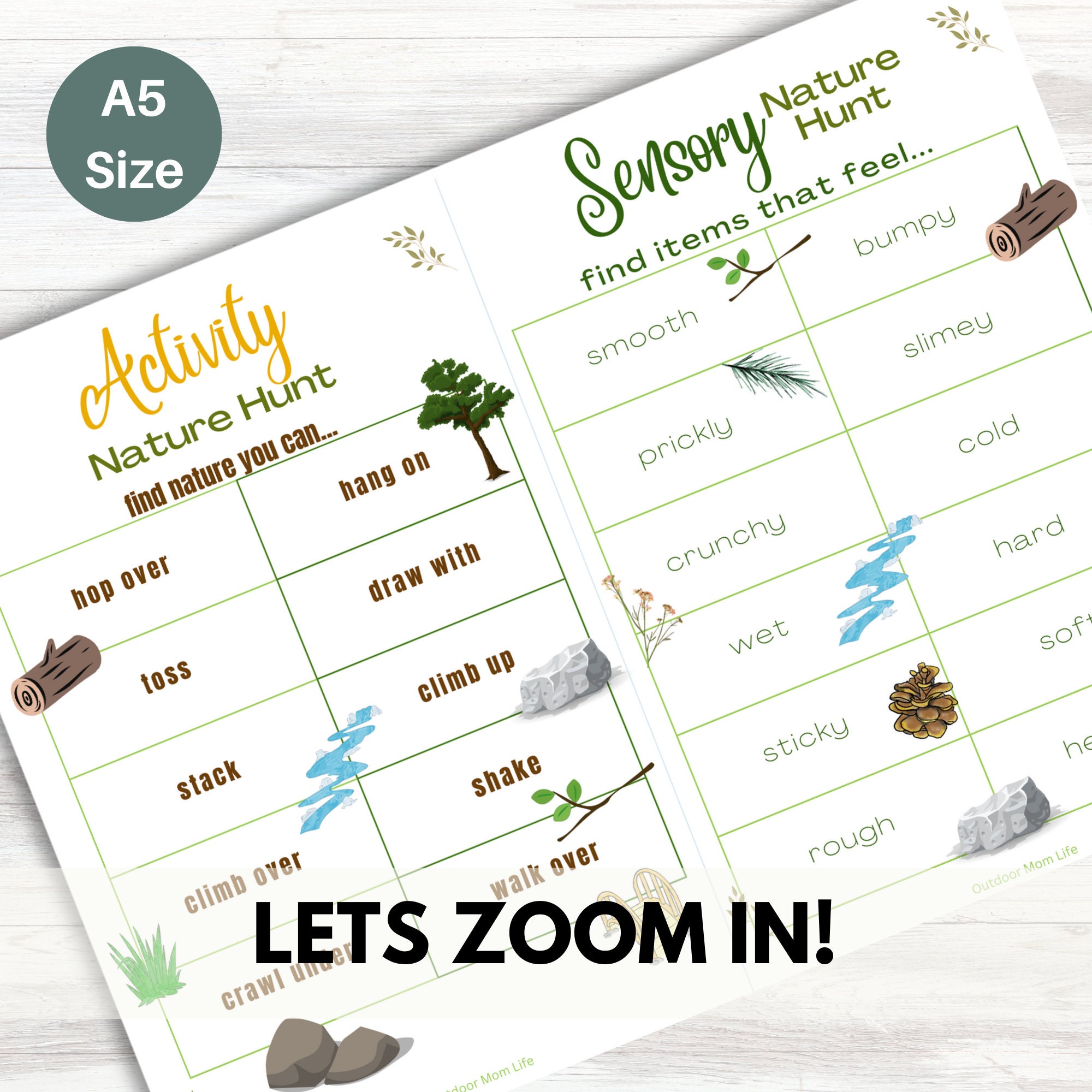 SENSORY NATURE WALKS | Sensory + Activity Printable | Sensory Nature ...