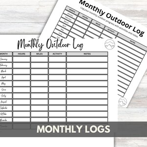 OUTDOOR TRACKER PRINTABLES | 100 Hours and 500 Hours | 100 Miles and ...