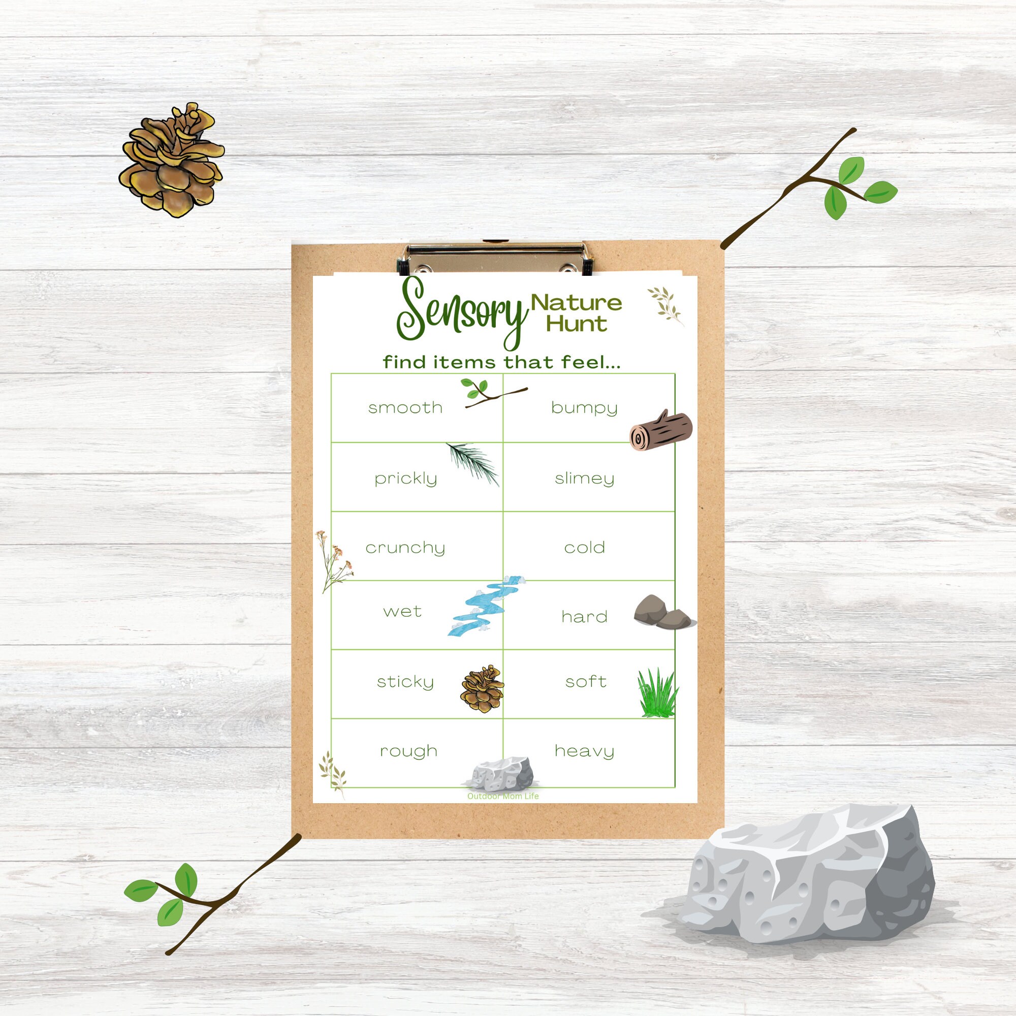 SENSORY NATURE WALKS | Sensory + Activity Printable | Sensory Nature ...