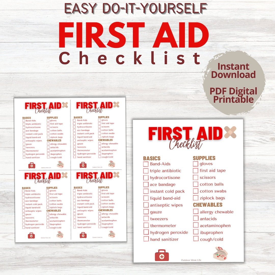 Simple first aid kit list store