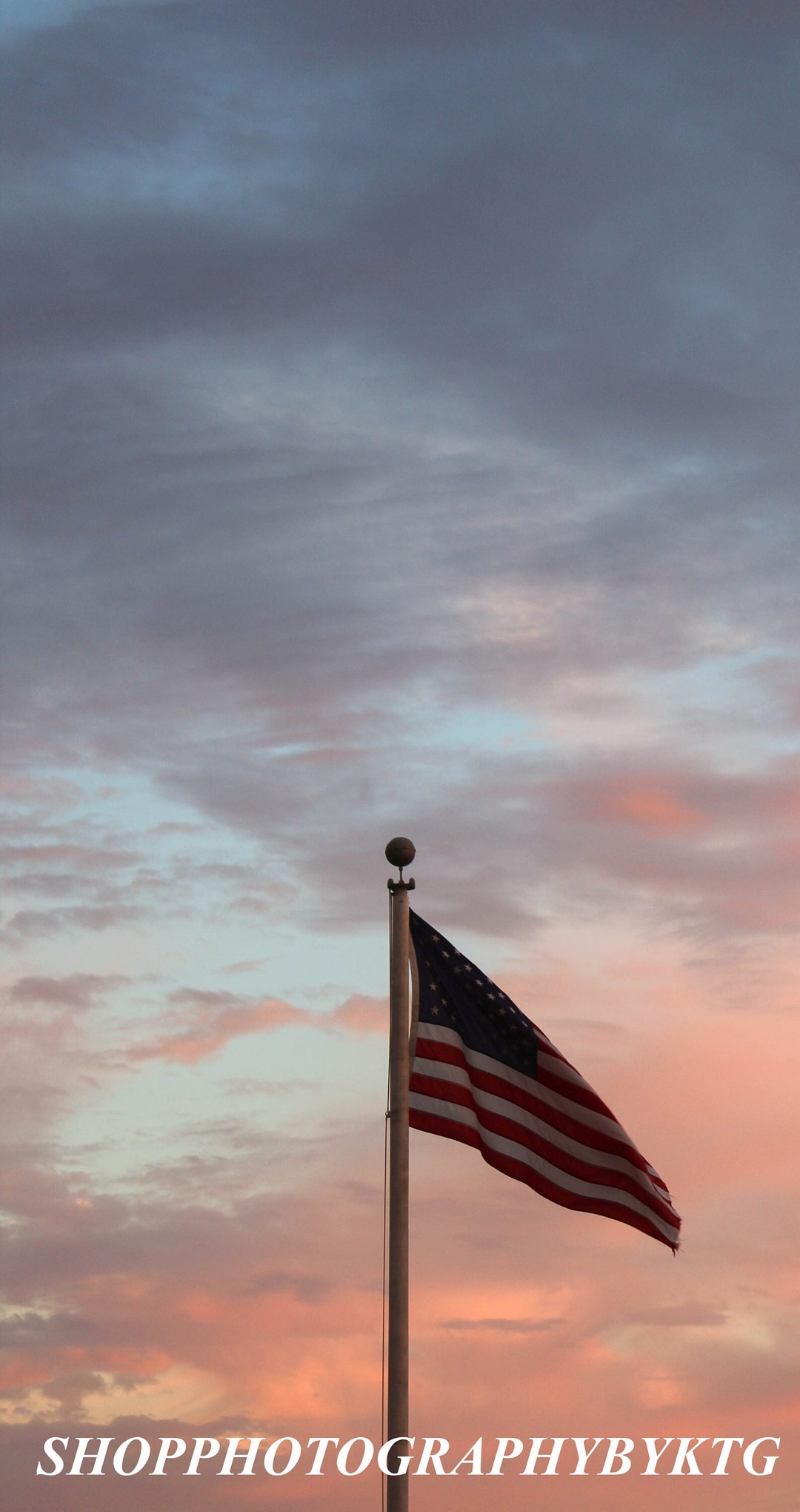Flag Sunset in Nantucket Print, Nantucket Summer, Coastal Sunset ...
