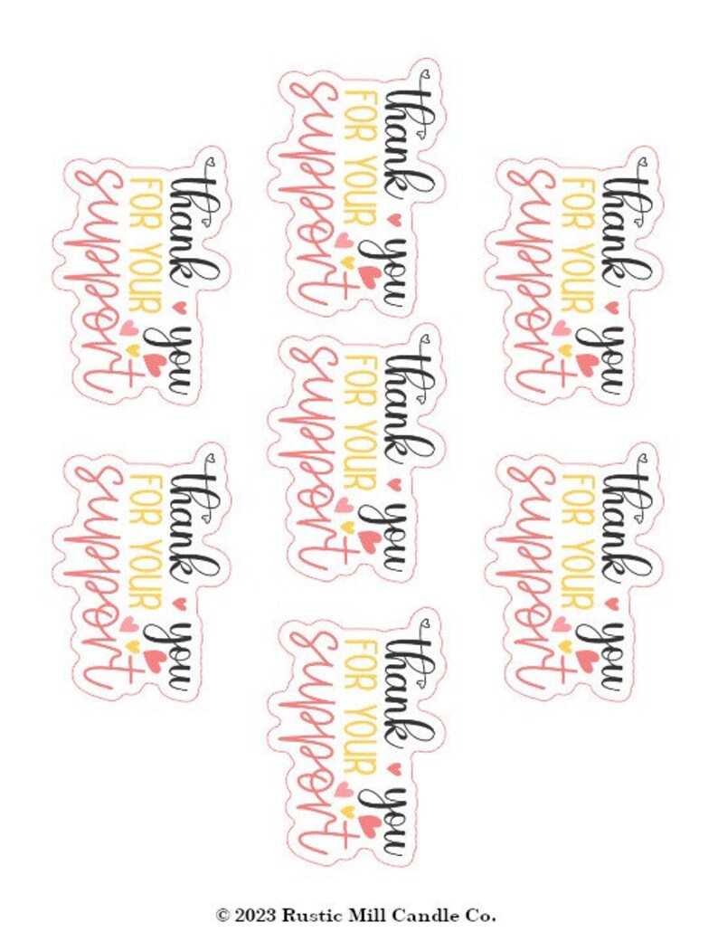 Thank You for Your Support Sticker: Small Business Happy Mail, Envelope ...