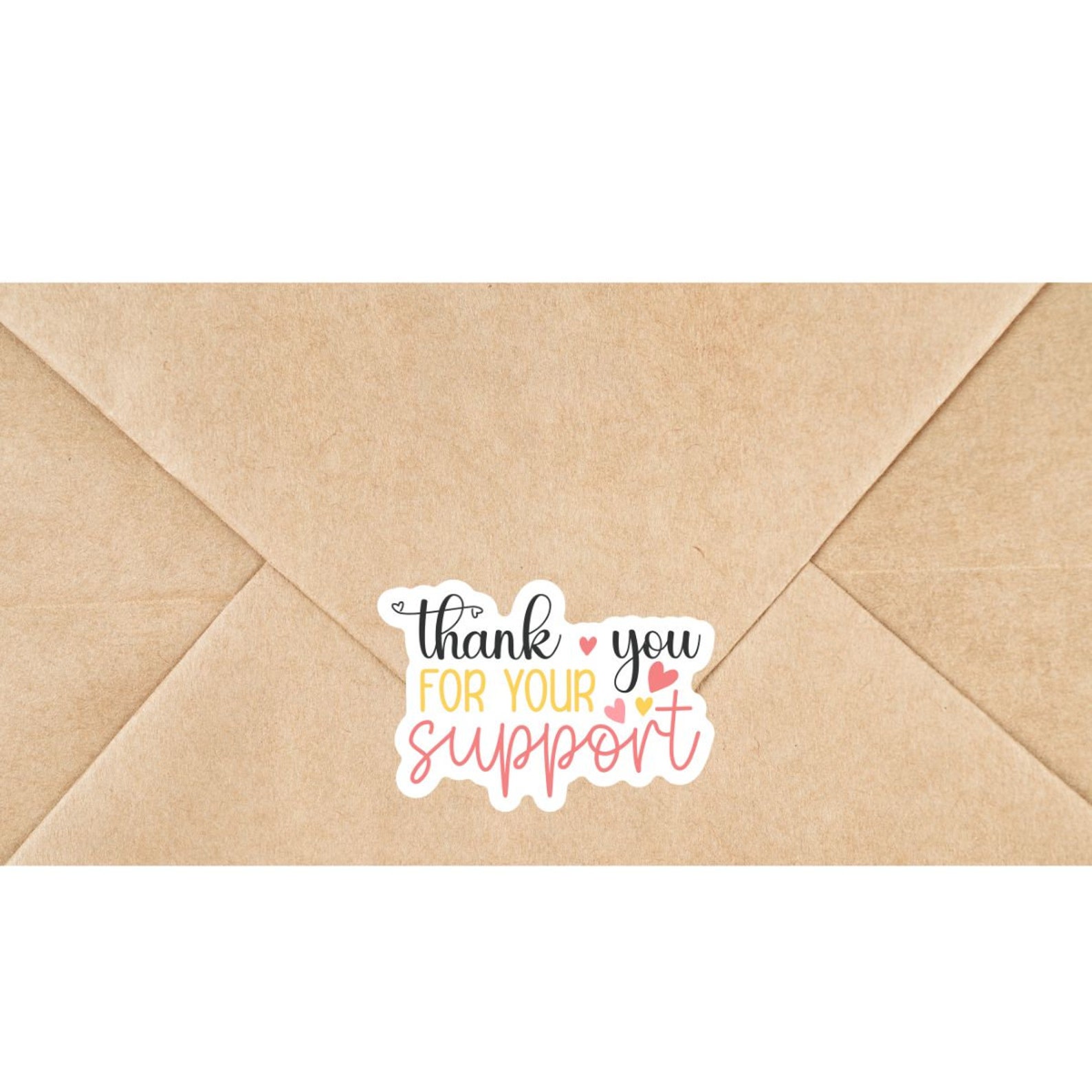 Thank You for Your Support, Etsy Shop Sticker, Thank You Happy Mail ...