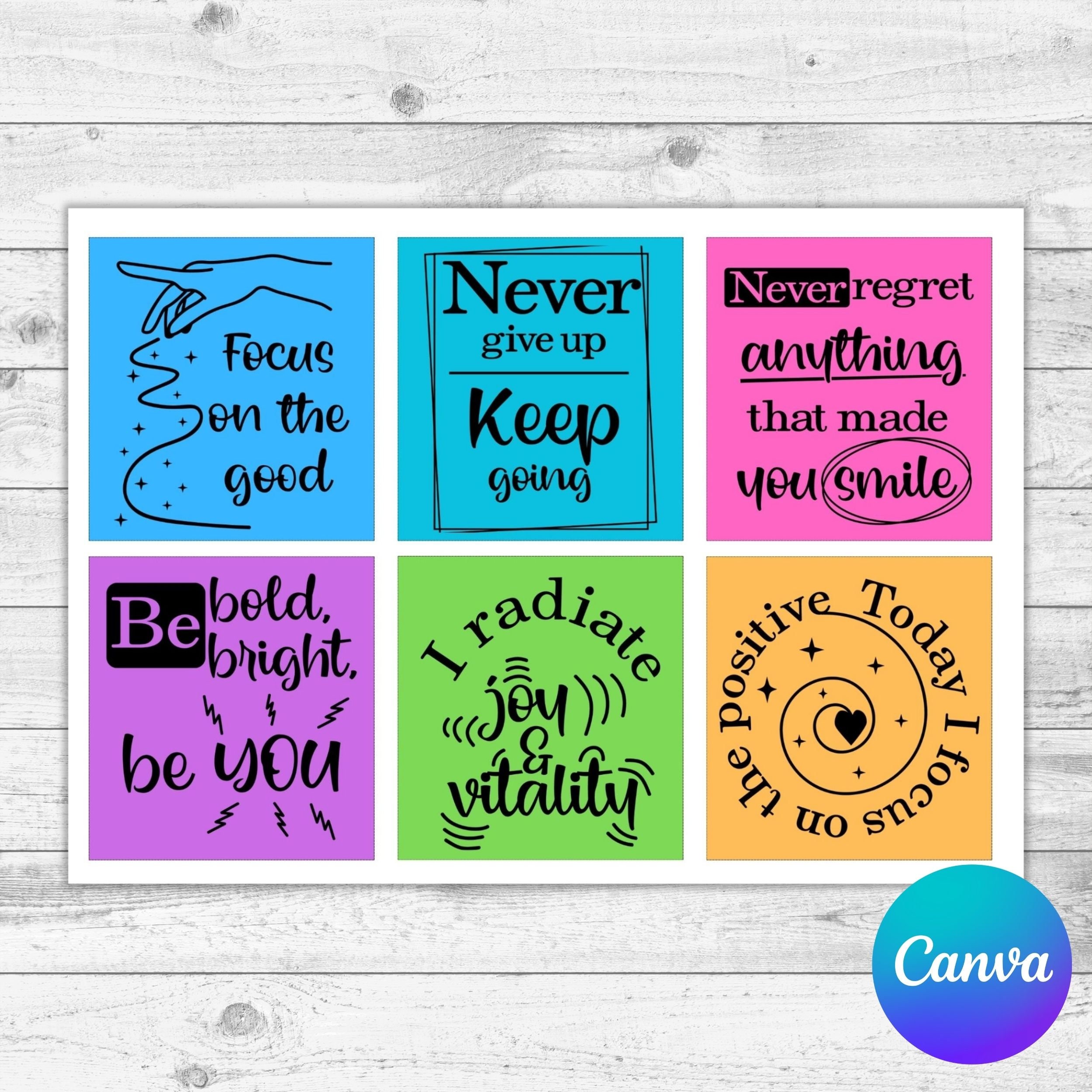 Set of 24 Positive Affirmation Cards - Digital Download for Instant ...