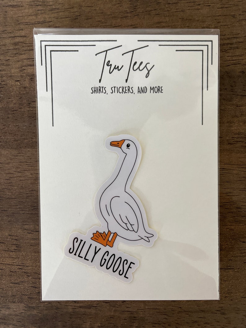 Silly Goose Sticker | Waterproof Sticker, Reading Sticker, Water Bottle ...