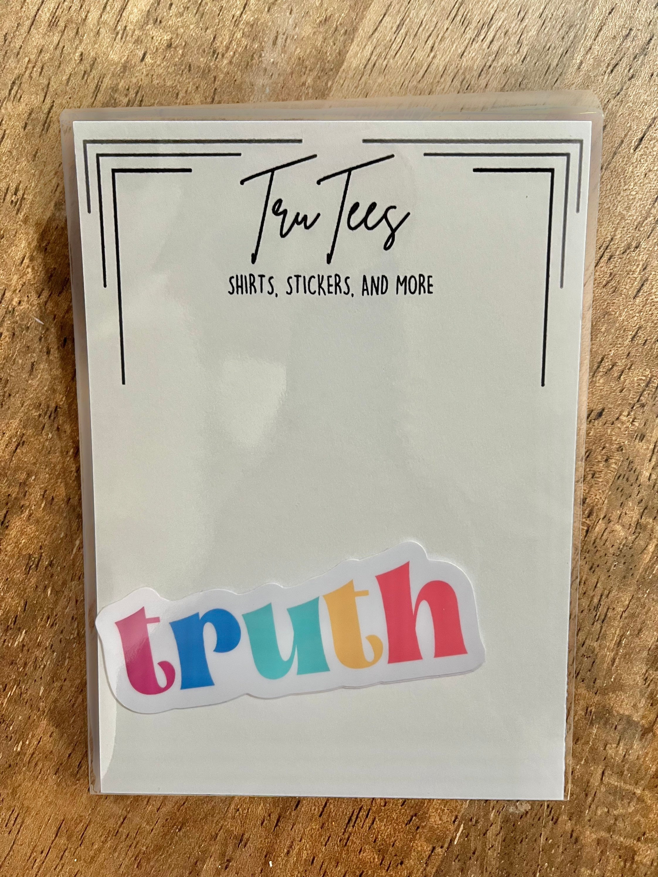 Truth Sticker Waterproof Sticker Colorful Water Bottle - Etsy