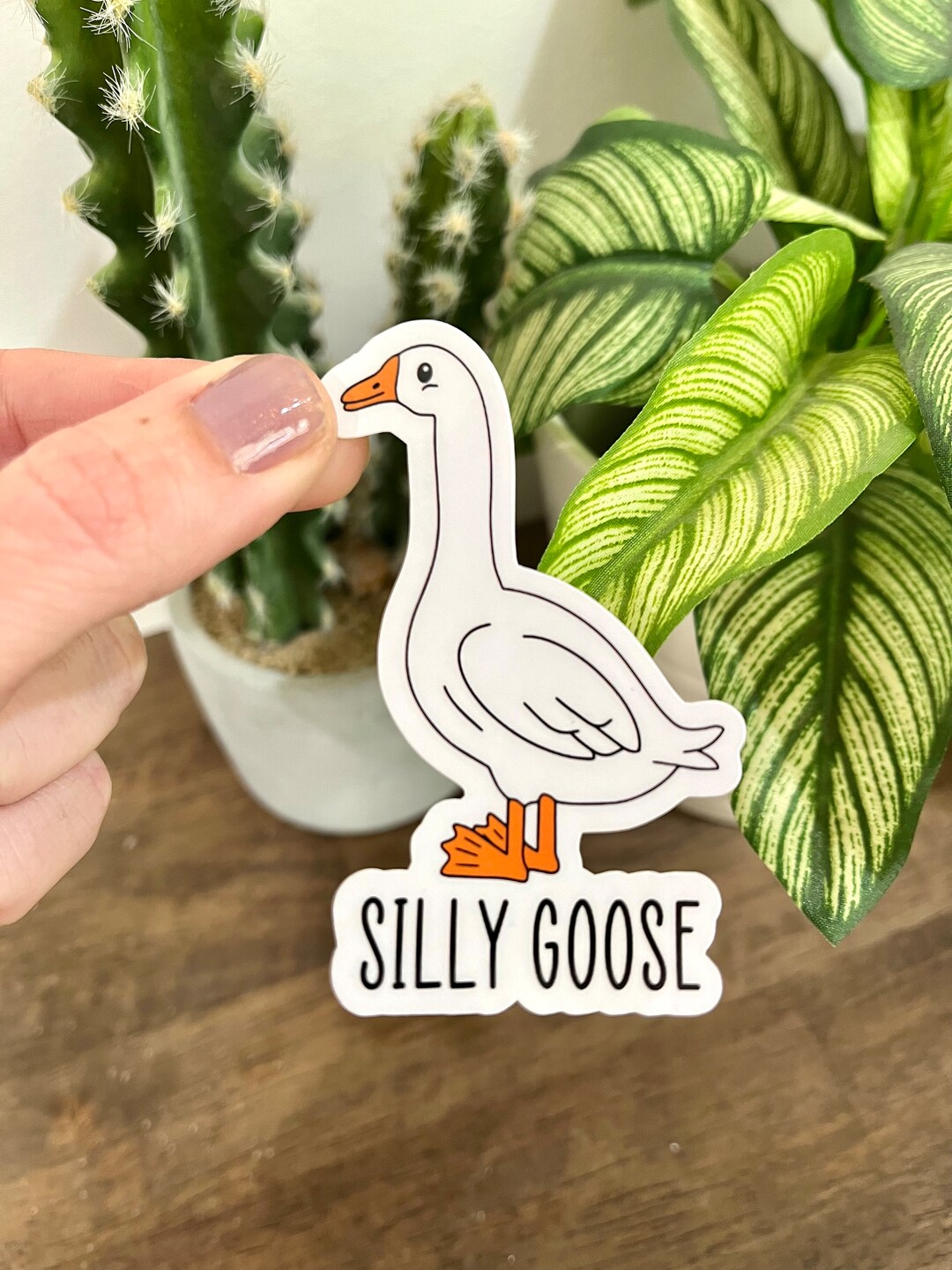Silly Goose Sticker | Waterproof Sticker, Reading Sticker, Water Bottle ...