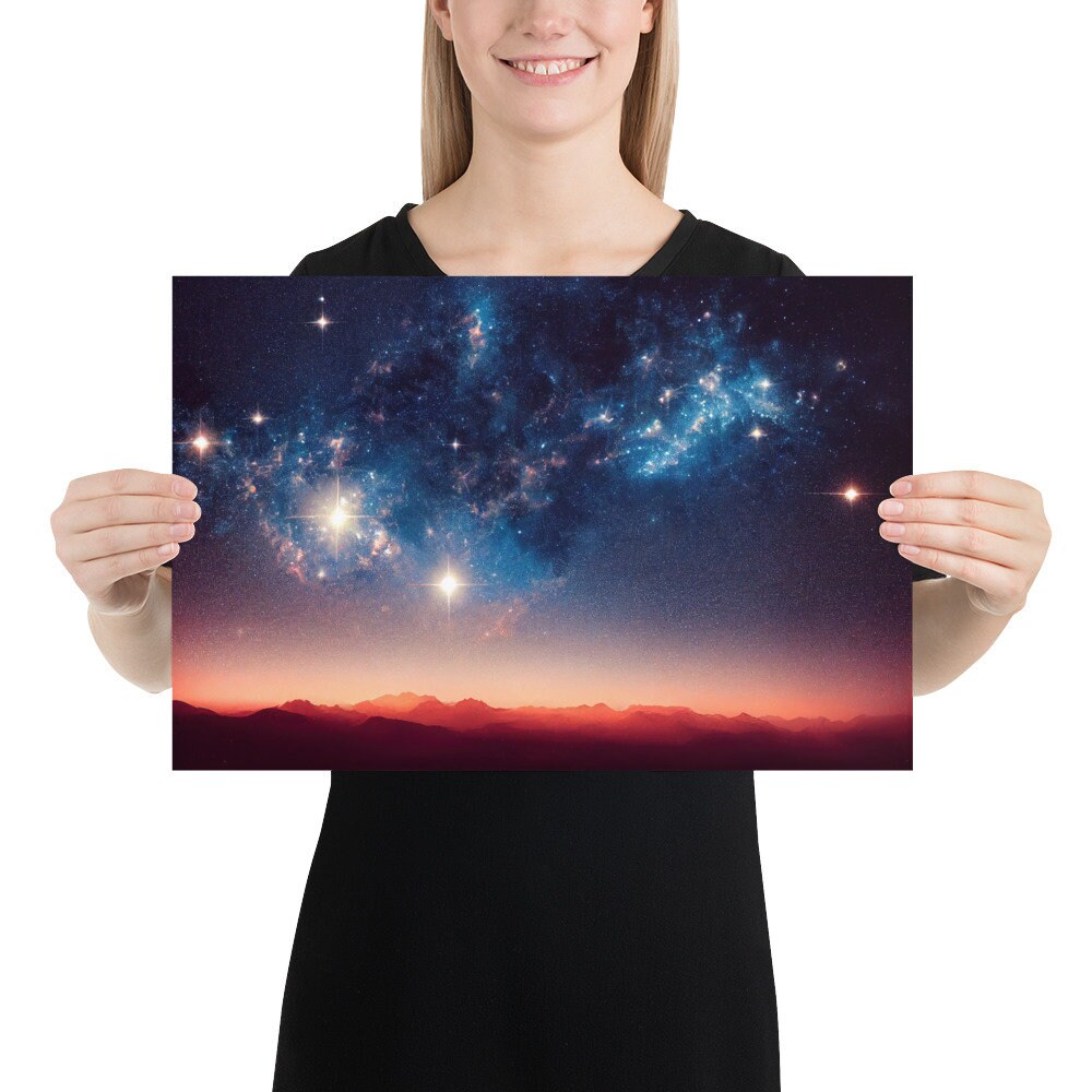 Starry Night Sky Wall Poster - Etsy