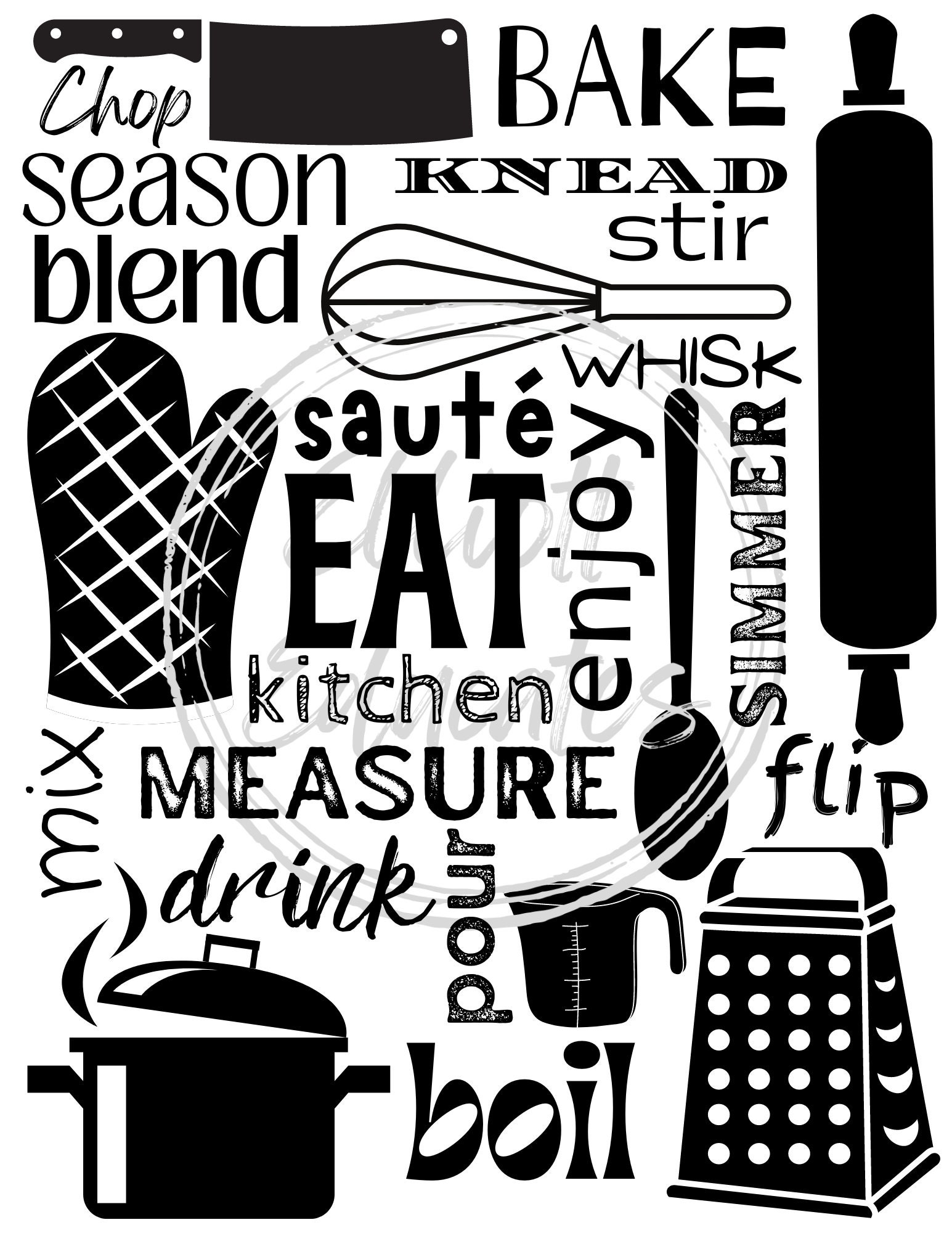 Kitchen Printable, Kitchen Sign, Kitchen Wall Hanging, Kitchen Poster ...