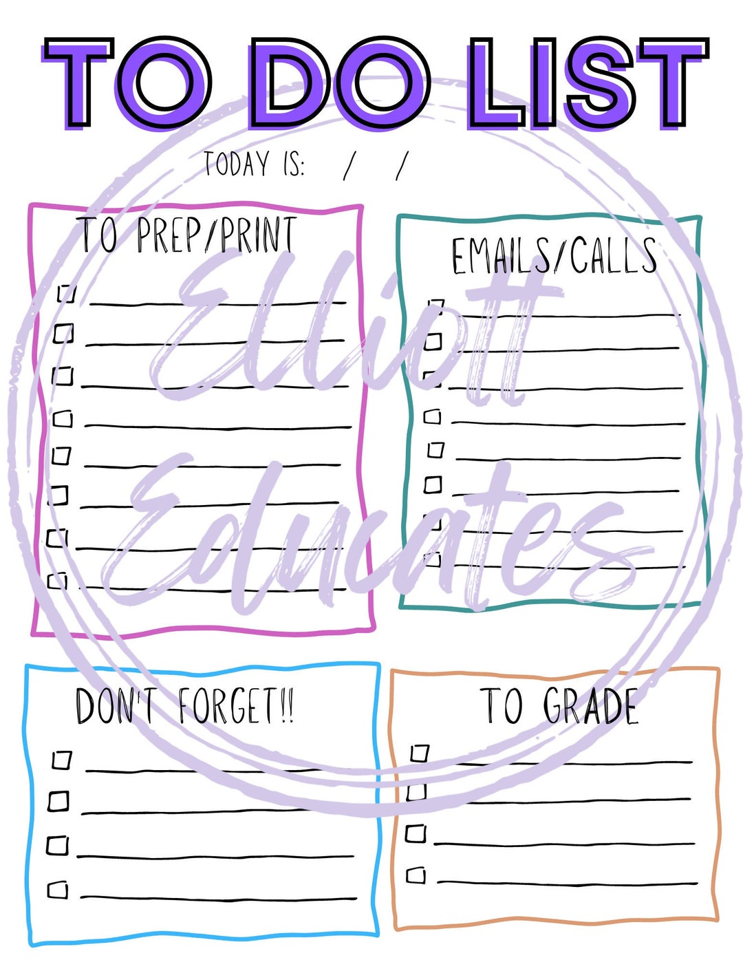 To Do List, to Do, Teacher to Do List, Teacher Checklist - Etsy