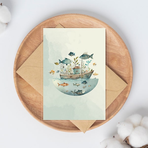 Get Well Fish Card - Etsy