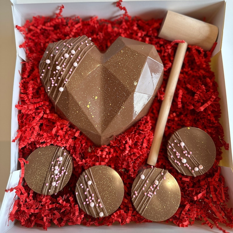Chocolate Breakable Heart Etsy