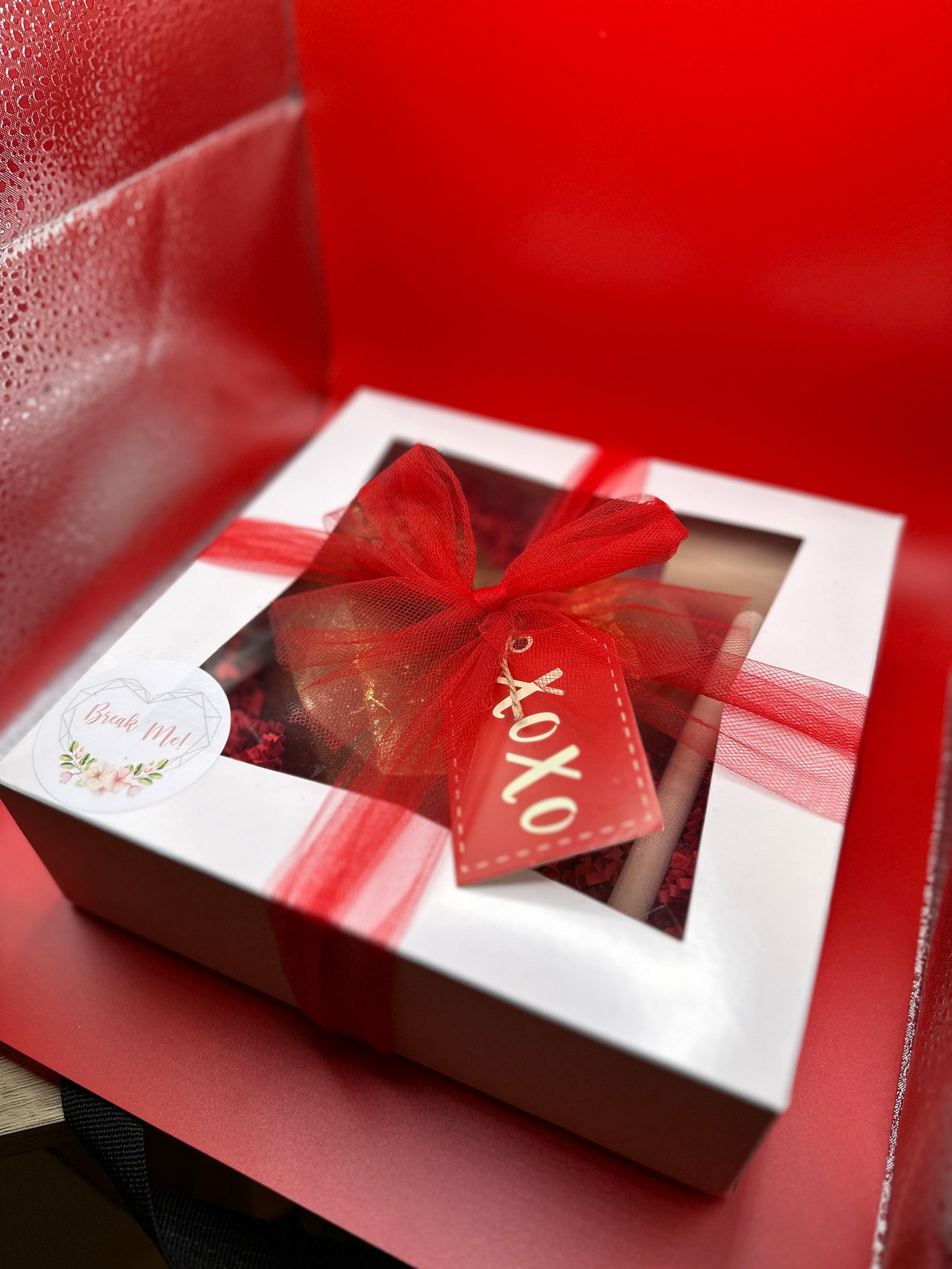 Breakable Chocolate Heart With Edible Gold Leaves |valentines Gift ...