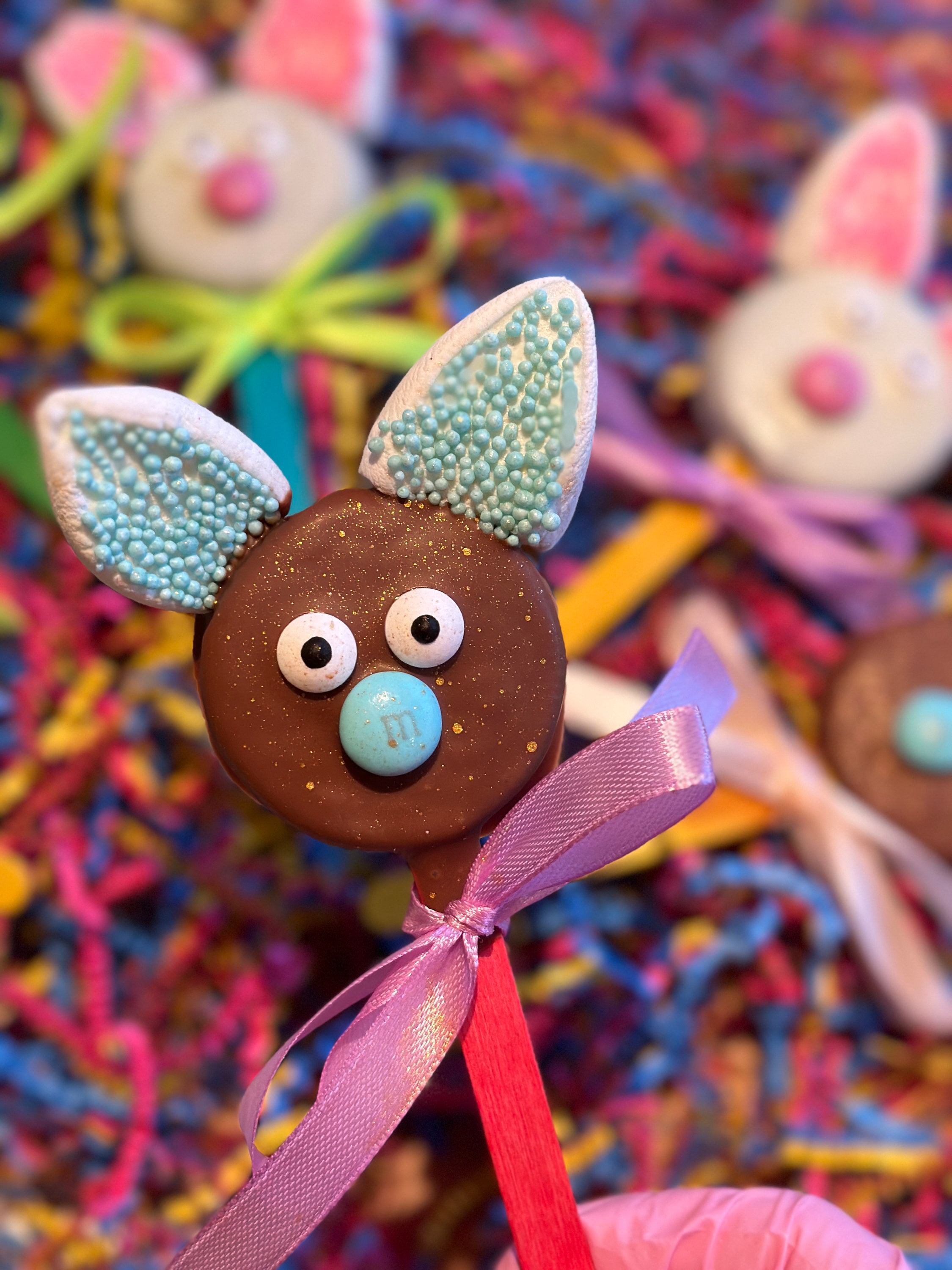 Easter Oreo Cookie Pops Cute Chocolate Covered Oreo Bunnies With ...