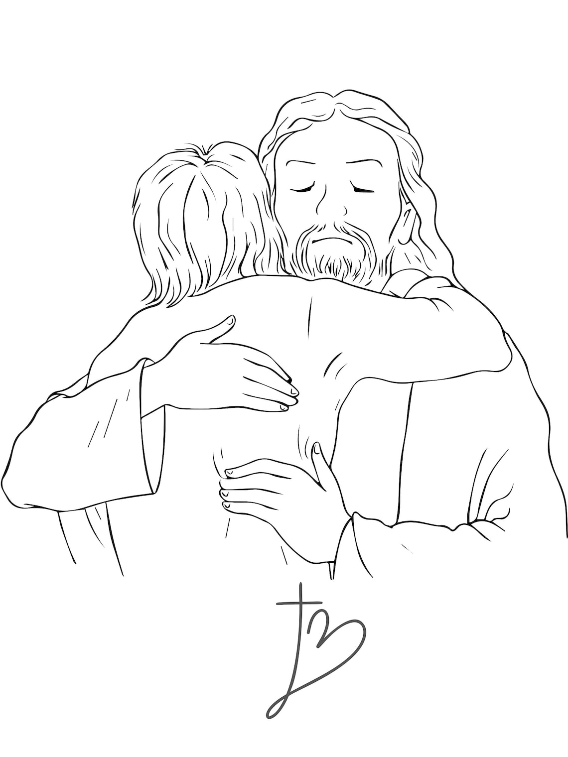 Jesus Wall Art, Jesus Line Art, Minimalist Jesus Wall Decor, Christian ...