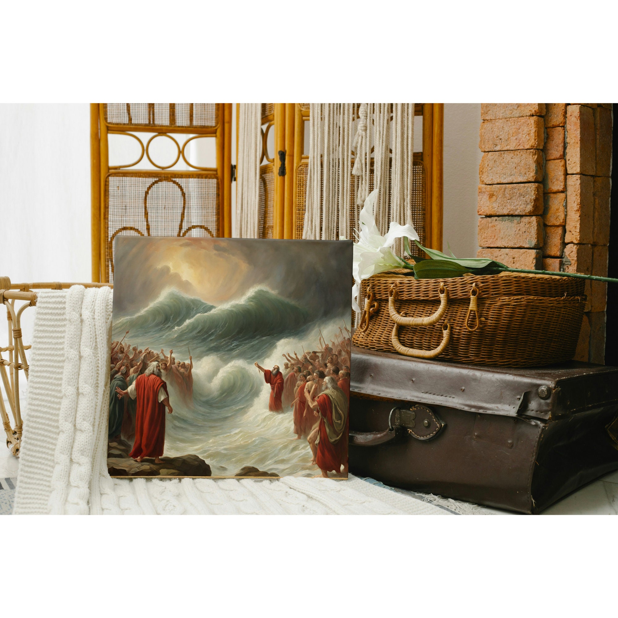 Moses and the Red Sea, Portrait of the Israelites Crossing the Red Sea ...